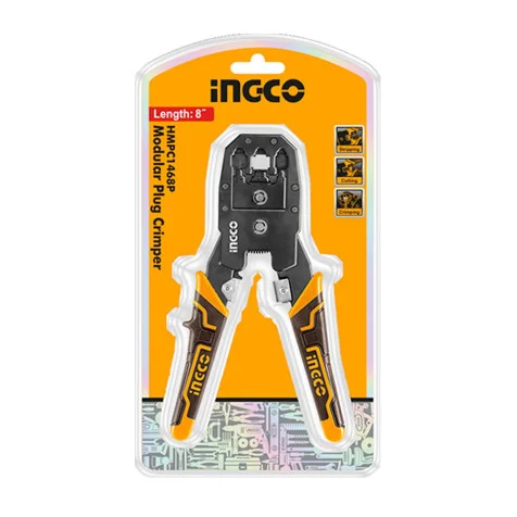 INGCO HMPC1468P Crimping Tool – RJ45/RJ11 Modular Plug Network Cable ...