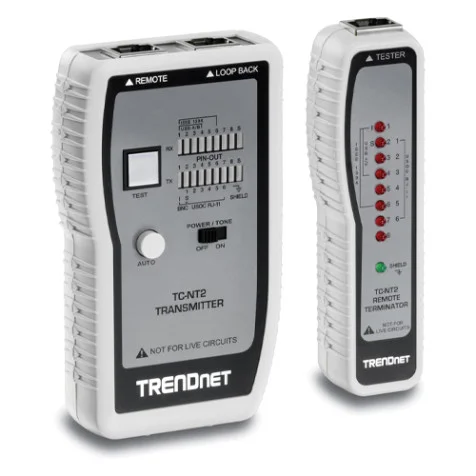 The TRENDnet TC-NT2 is a versatile network cable tester for RJ-45 and ...